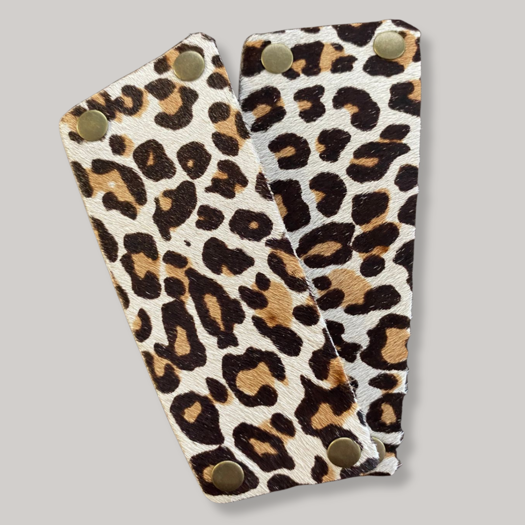 Snow Leopard Leather Sandal Strap | Interchangeable Slide – ZADE – zade ...